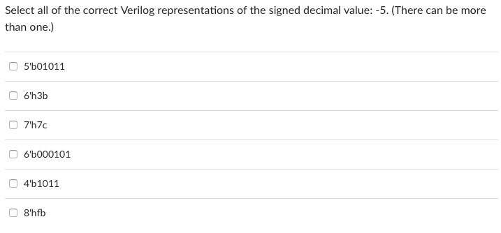 Solved Select all of the correct Verilog representations of | Chegg.com Solved Select all of the correct Verilog representations of | Chegg.com