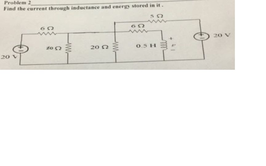 Solved Find the current through inductance and energy stored | Chegg.com