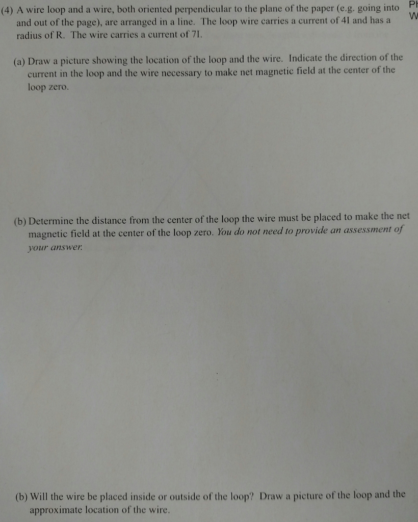 Solved A wire loop and a wire, both oriented perpendicular | Chegg.com