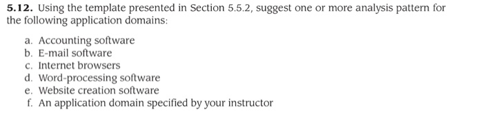 Solved 5.12. Using the template presented in Section 5.5.2, | Chegg.com