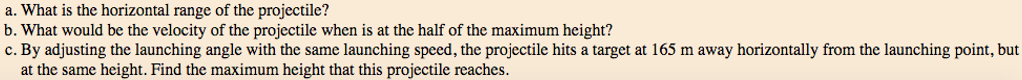 Solved Two seconds after being projected from ground level, | Chegg.com