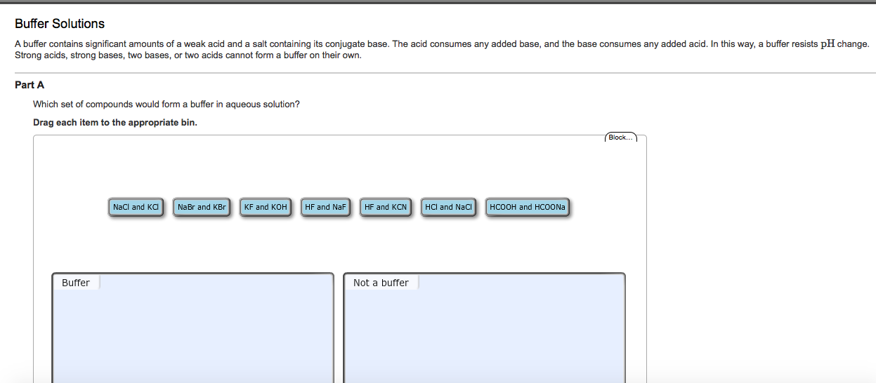 Solved A buffer contains significant amounts of a weak acid | Chegg.com