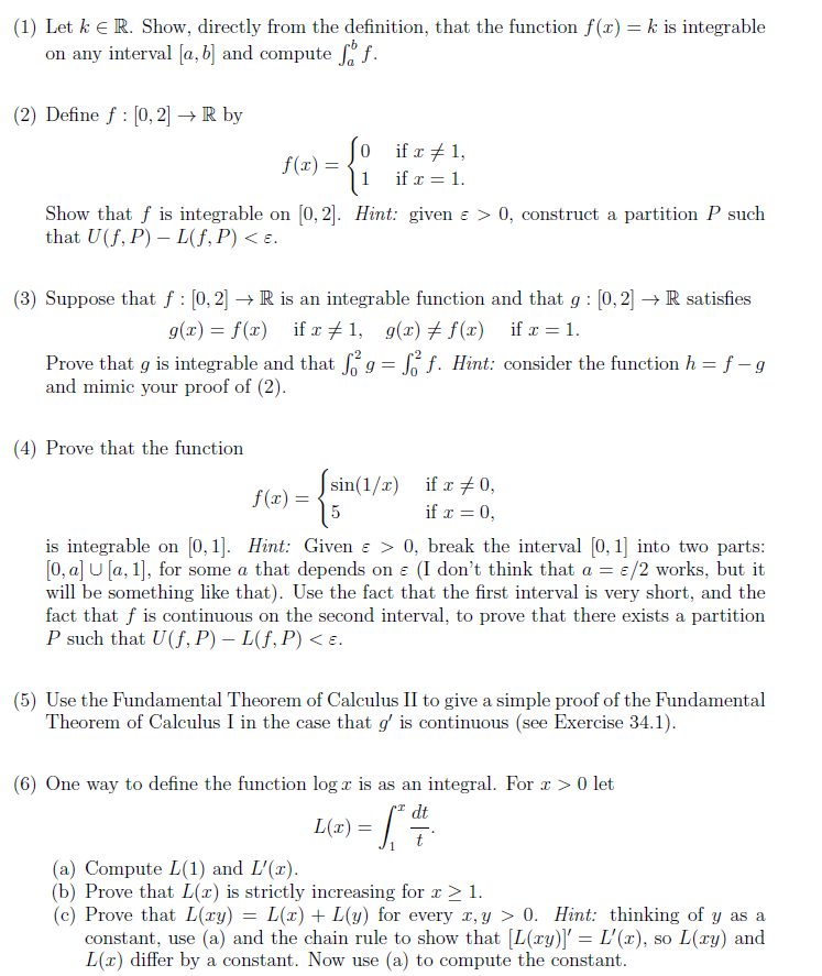 Solved 1 Let K R Show Directly From The Definition That