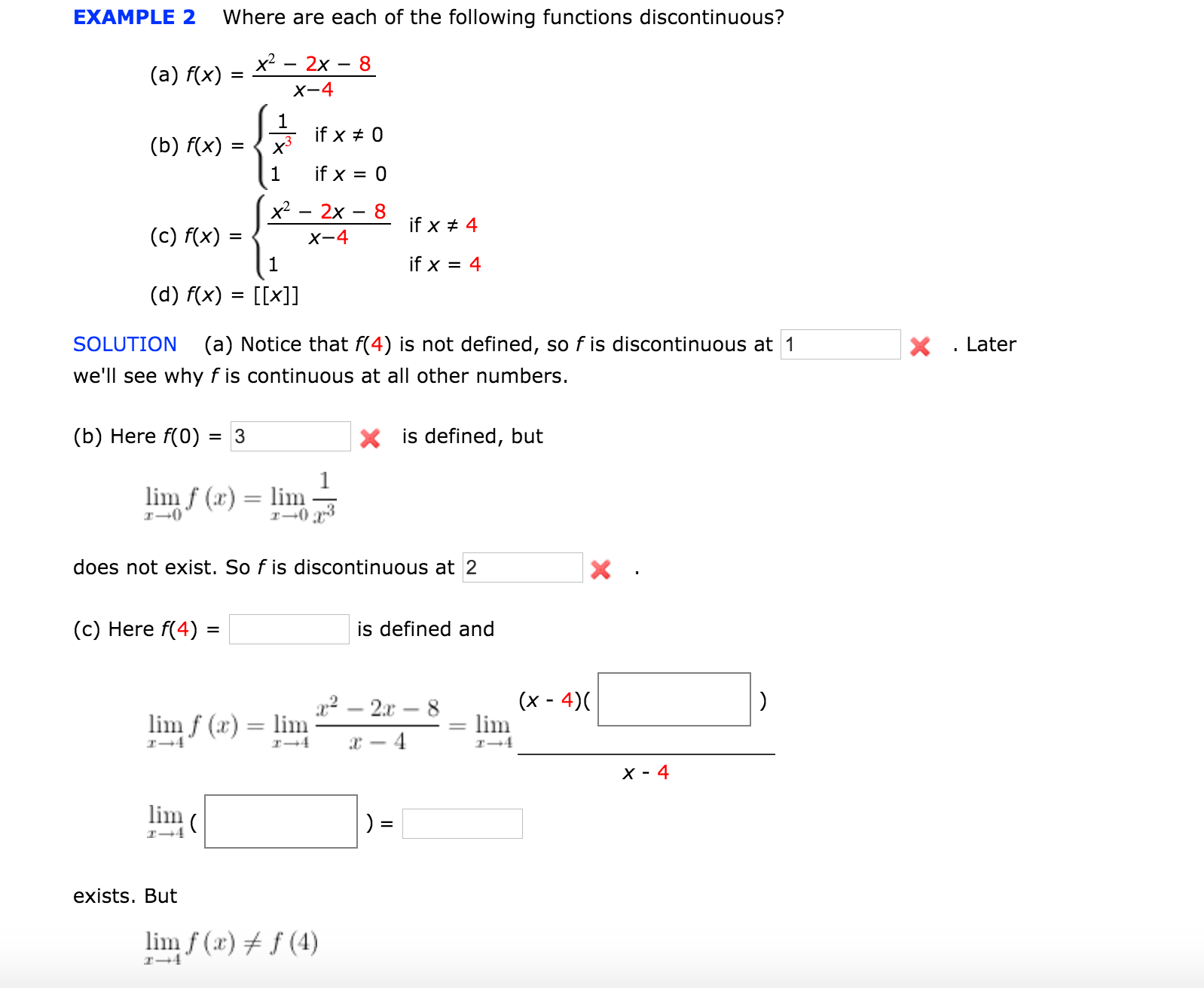 Solved Where are each of the following functions | Chegg.com