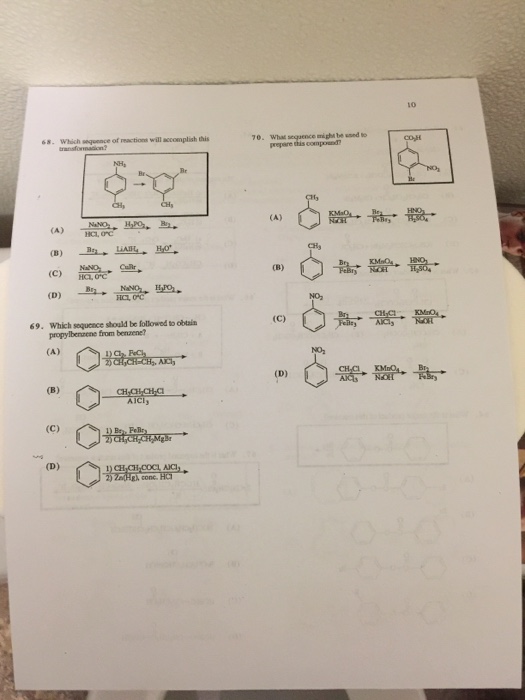 Solved Which sequence of reactions will accomplish this | Chegg.com