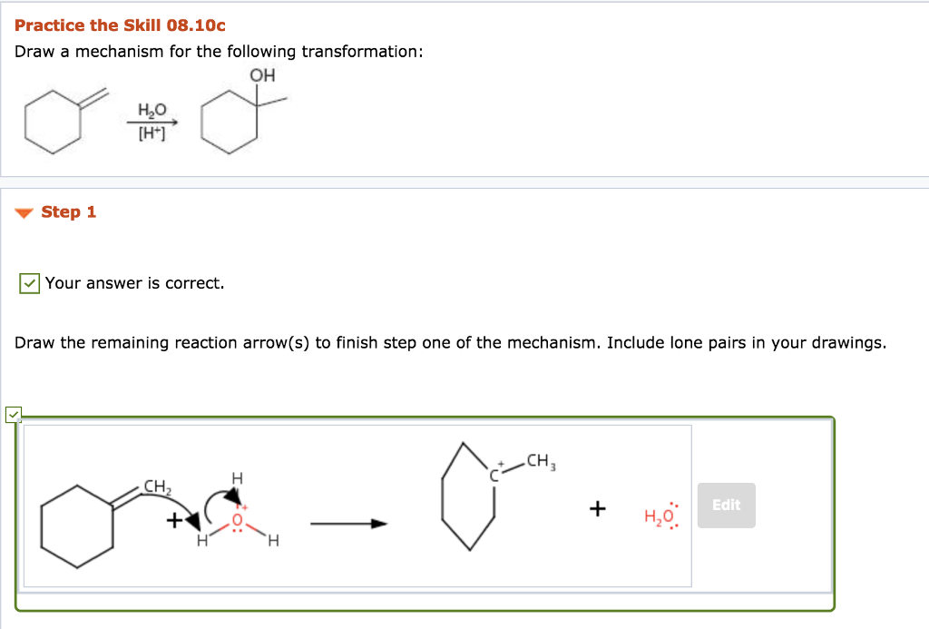 Solved Practice the Skill 08.10c Draw a mechanism for the | Chegg.com