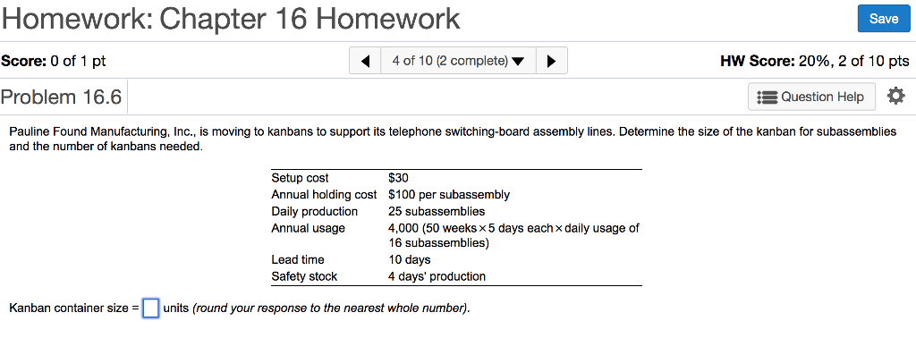 Solved Homework Chapter 16 Homework Score 0 Of 1 Pt