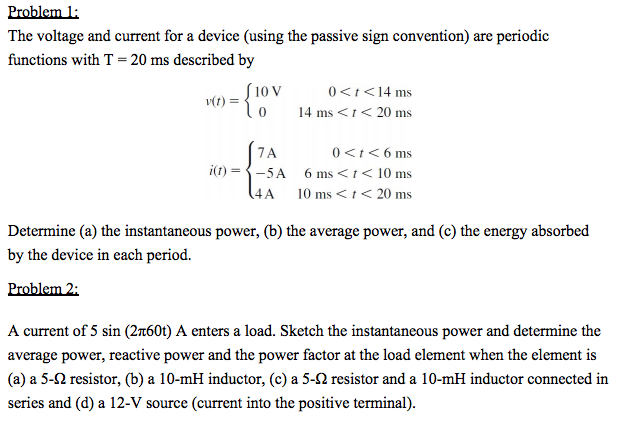 Solved The voltage and current for a device (using the | Chegg.com