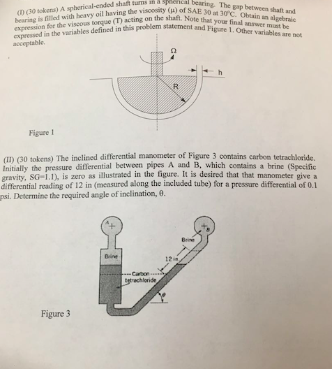 Solved The inclined differential manometer of Figure 3 | Chegg.com