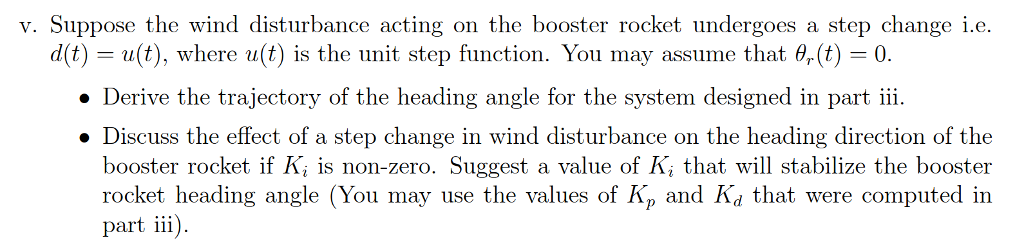 Solved 2. Analysis of the booster rocket control system A | Chegg.com