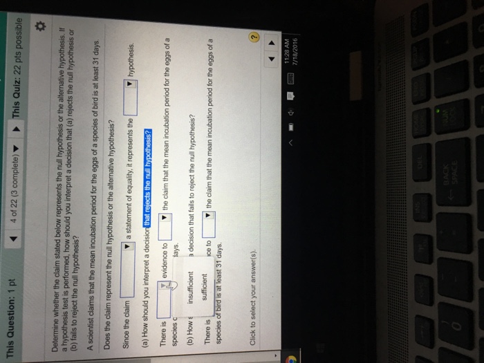 Solved Determine whether the claim stated below represents | Chegg.com