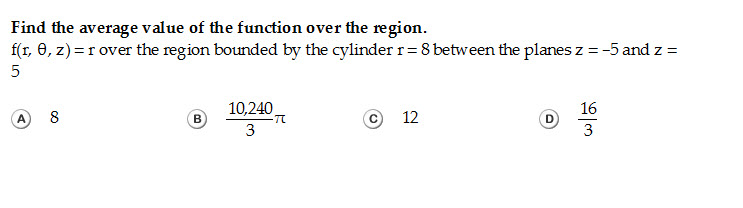 Solved Find the average value of the function over the | Chegg.com