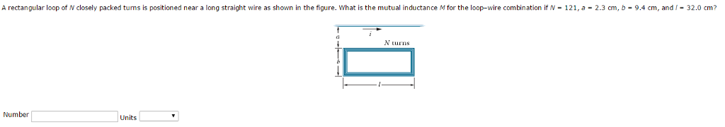 Solved A rectangular loop of N closely packed turns is | Chegg.com