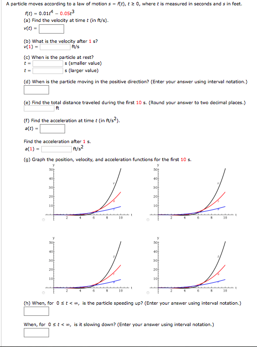 Solved A particle moves according to a law of motion s = | Chegg.com