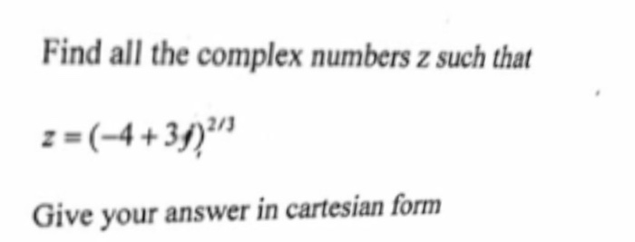 Solved Find all the complex numbers z such that z = (-4 + | Chegg.com