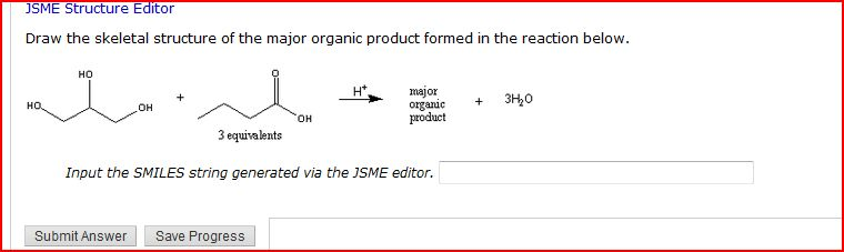 Solved JSME Structure Editor Draw the skeletal structure of | Chegg.com