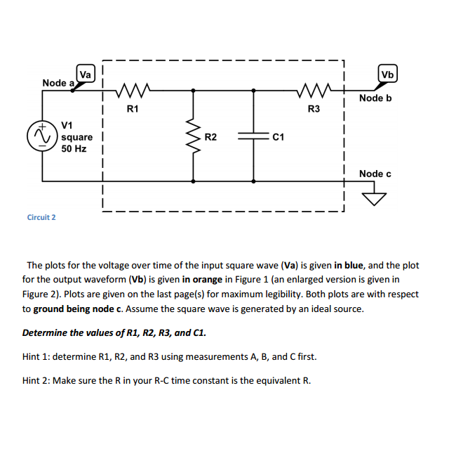 Solved Circuit 2 The plots for the voltage over time of the | Chegg.com