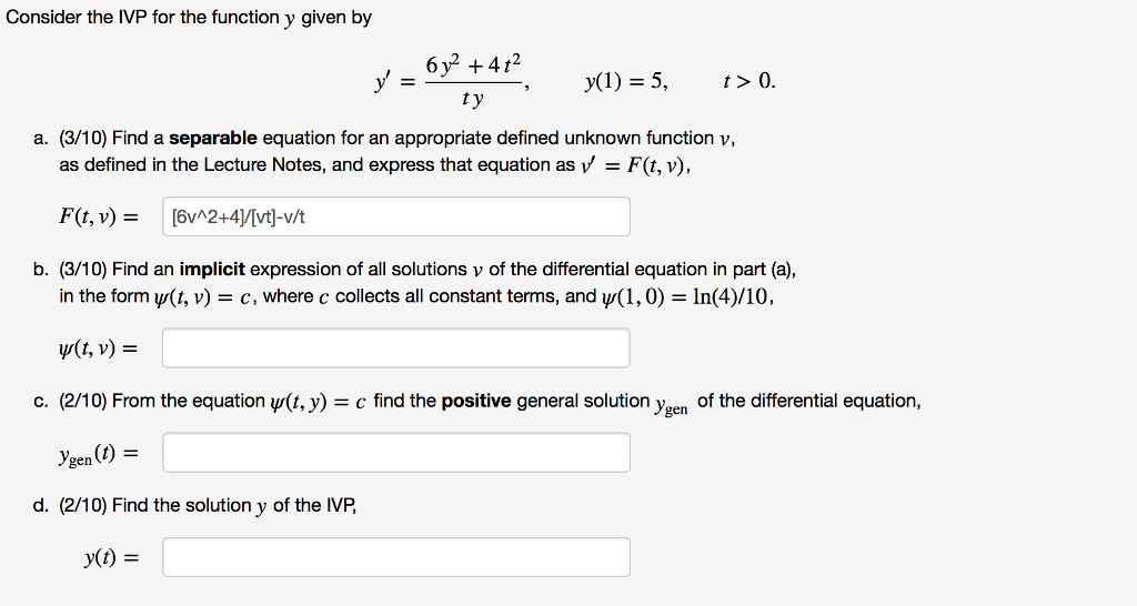 Solved Consider the IVP for the function y given by y' = | Chegg.com