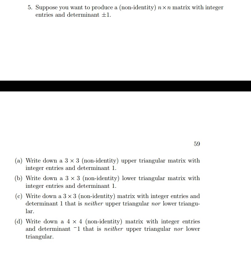 Solved Suppose you want to produce a (non-identity) n times | Chegg.com