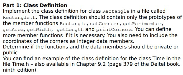 Solved Problem Definition Create a class called Rectangle. | Chegg.com