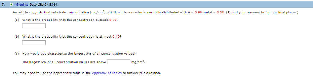 Solved 7. -3 points DevoreState 4.E.034. An article suggests | Chegg.com