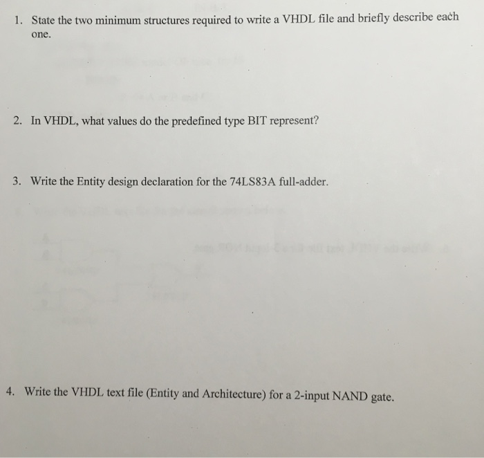 Solved State the two minimum structures required to write a | Chegg.com