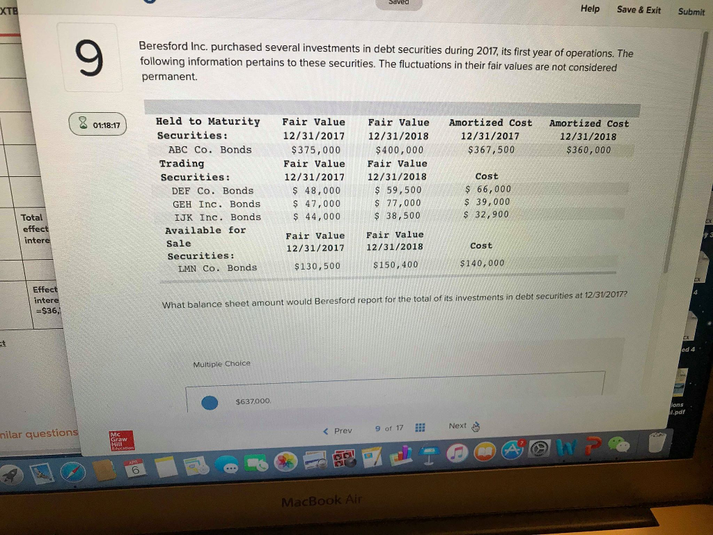 Solved Saved Help Save And Exit Submit Beresford Inc 