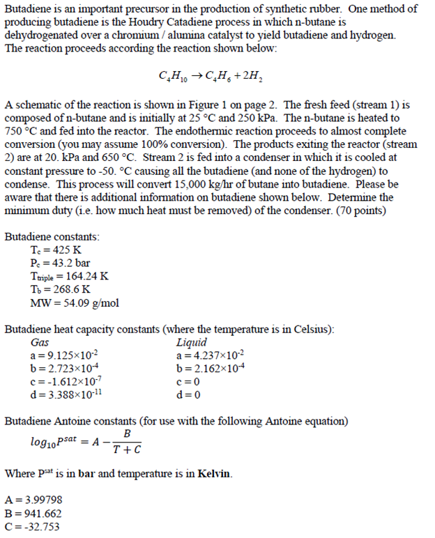 Butadiene is an important precursor in the production | Chegg.com