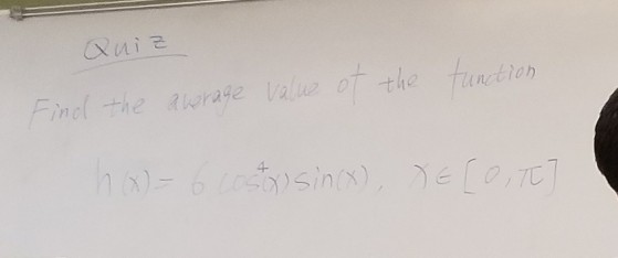 Solved Find the average value of the function | Chegg.com