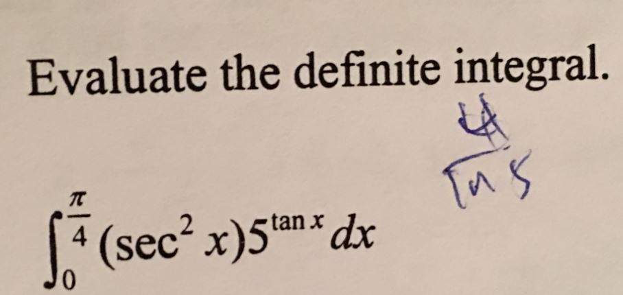Solved Evaluate the definite integral. Integral 0 pi/4 | Chegg.com