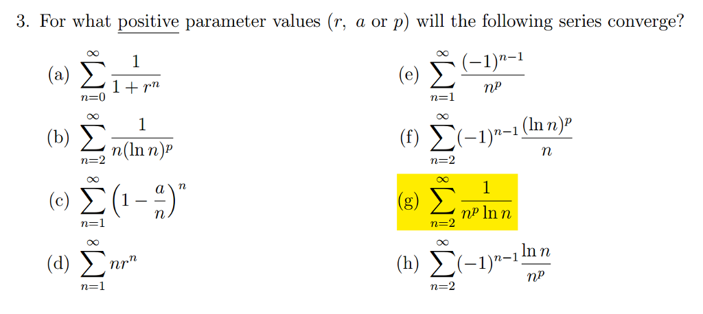 Solved 3. For what positive parameter values (r, a or p) | Chegg.com