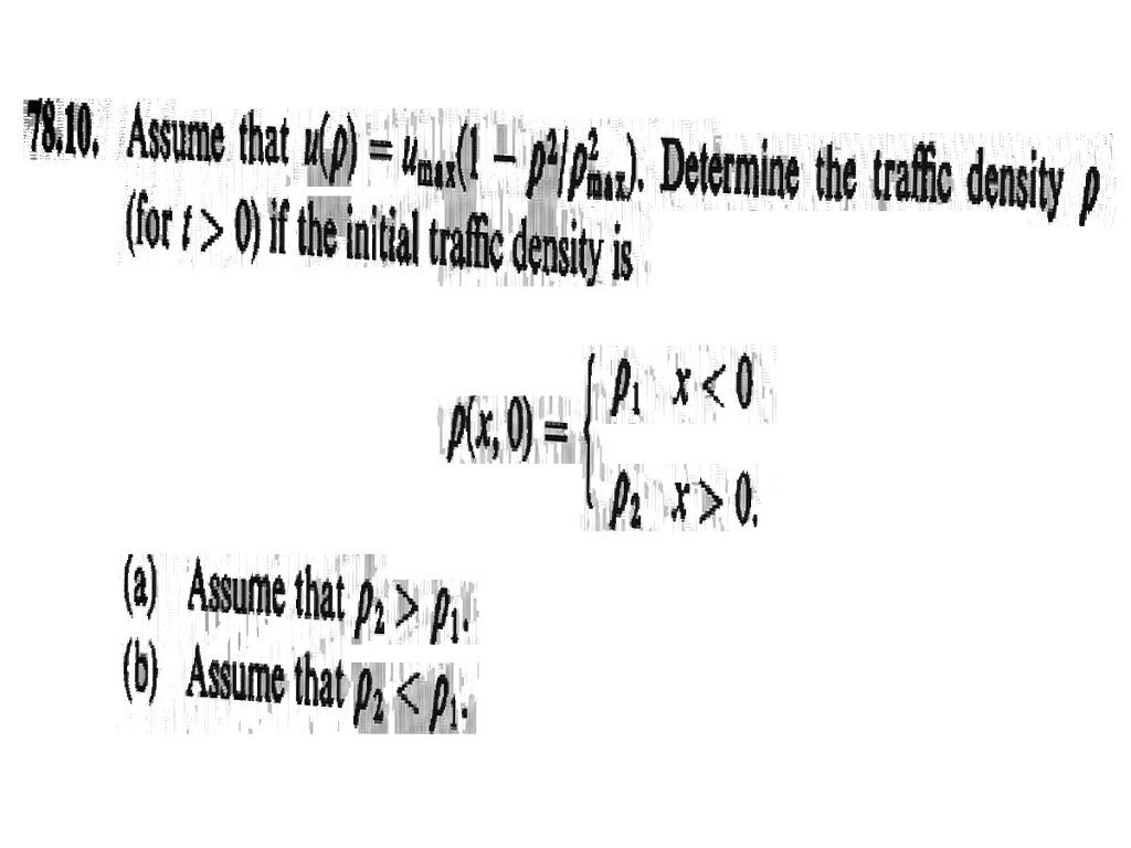mathematical model by Richard Haberman uniform trafic | Chegg.com