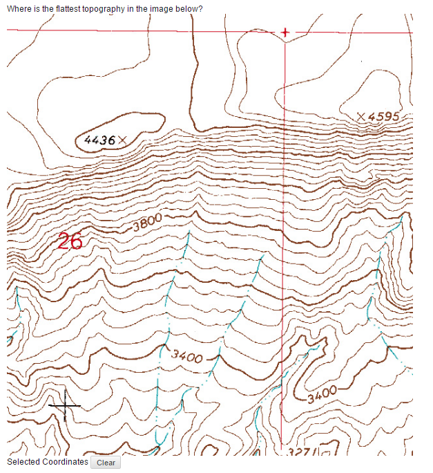 Solved here is the steepest topography in the image below? | Chegg.com