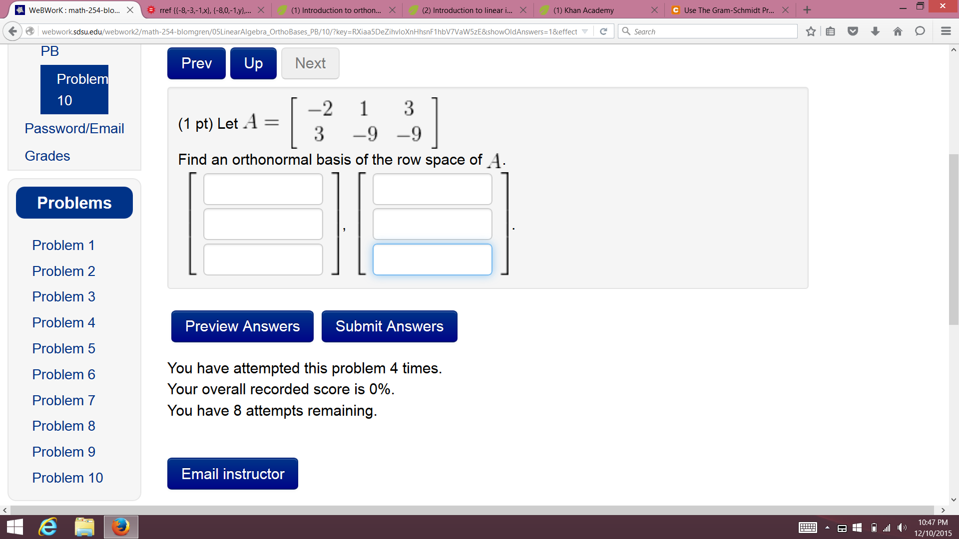 Solved Find an orthonormal basis of the row space of . | Chegg.com Solved Find an orthonormal basis of the row space of . | Chegg.com