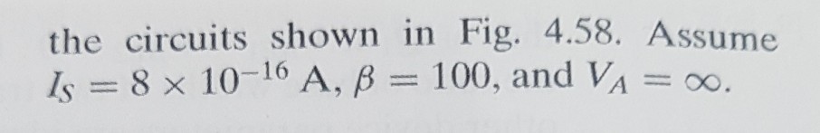 Solved 419. Determine the operating point the the | Chegg.com