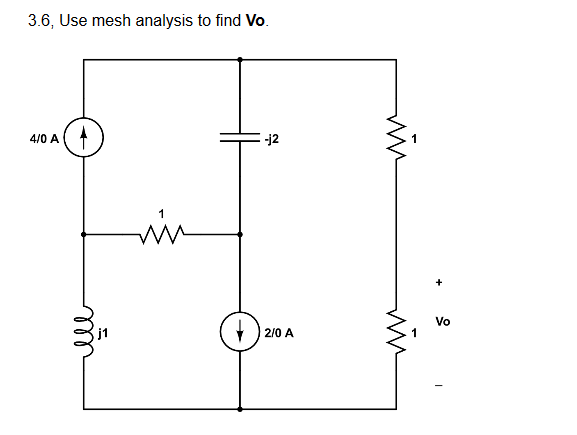 Solved Use mesh analysis to find V_o. | Chegg.com