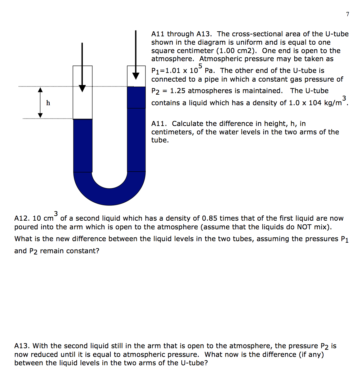 Solved A11 through A13. The cross-sectional area of the | Chegg.com