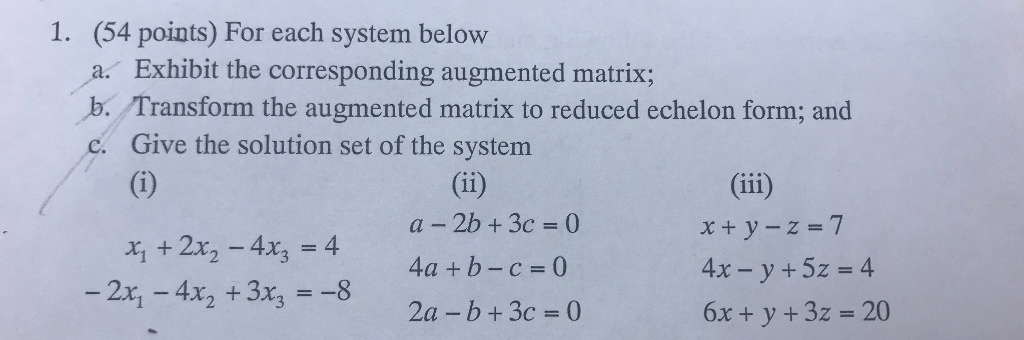 Solved (54 points) For each system below a. Exhibit the | Chegg.com