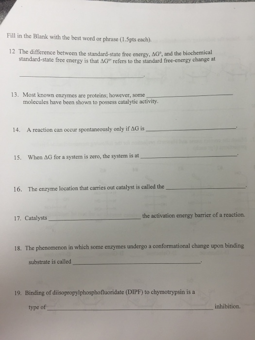 Solved The difference between the standard-state free | Chegg.com