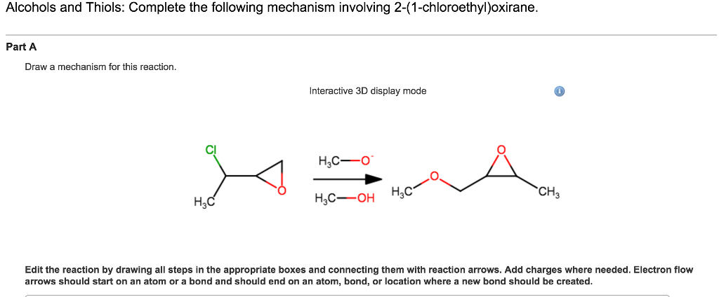 Solved Alcohols and Thiols: Complete the following mechanism | Chegg.com