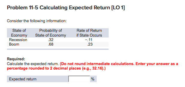 Solved Calculating Expected Return [L01] Consider the | Chegg.com