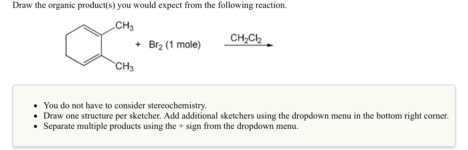 Solved Draw the organic product(s) you would expect from the | Chegg.com