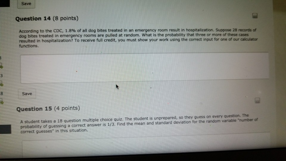 Solved Save Question 14 (8 points) According to the CDC, | Chegg.com
