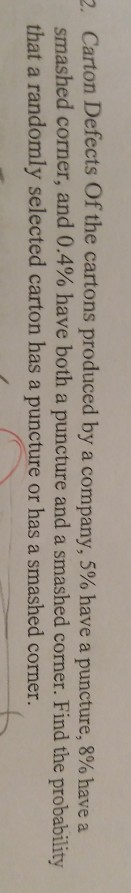 Solved Carton Defects of the cartons produced by a company, | Chegg.com