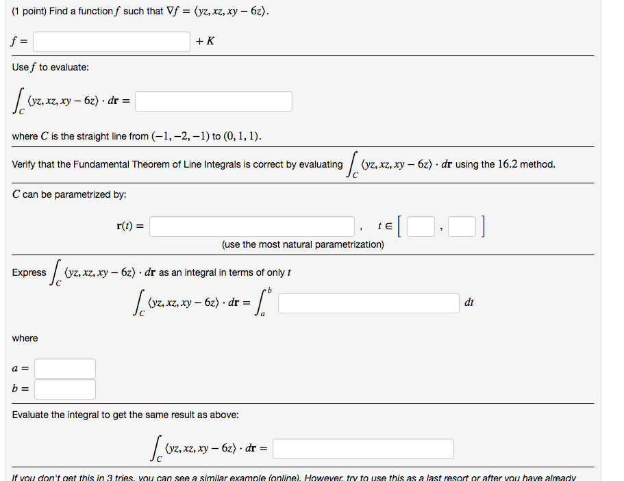 Solved Find a function f such that nabla f = (yz, xz, xy - | Chegg.com