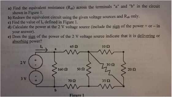 Solved a) Find the equivalent resistance (Rab) across the | Chegg.com