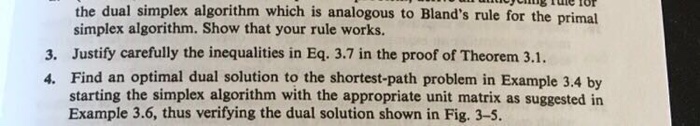 The dual simplex algorithm which is analogous to | Chegg.com