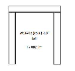 Solved W14x82 (cols.)-18' tall I882 in | Chegg.com