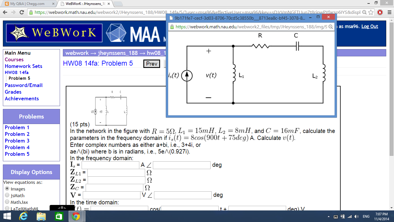 Solved My Q&A Chegg.com x WeBWorK Hey 1 x C | Chegg.com