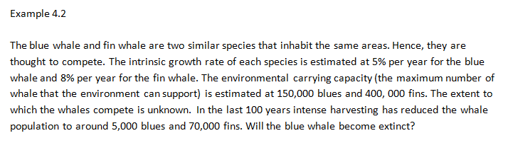 Solved Reconsider the whale problem of Example 4.2, and | Chegg.com